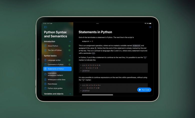 Tinkerstellar تطبيق iPad جديد للمساعدة في تعلم برمجة لغة Python – مركز ...